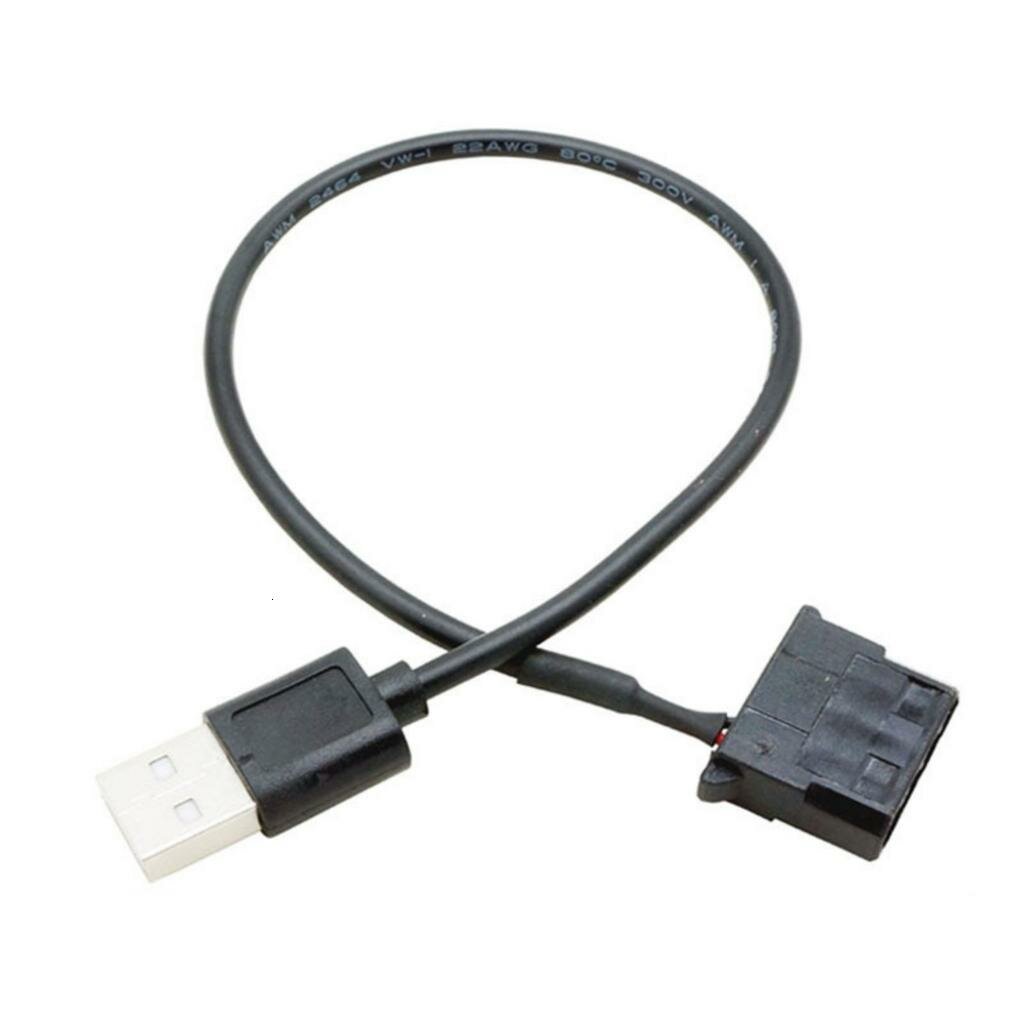 USB-адаптер для вентилятора 3/4 pin, 30cm - USB к большому 4-контактному разъему