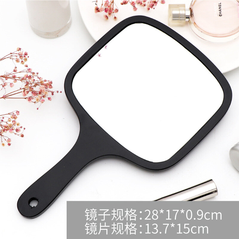 Портативное зеркало для макияжа в стиле ретро, HD зеркало с ручкой для красоты, портативное квадратное ручное зеркало