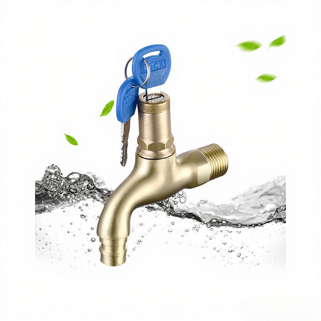 Производители оптовых прямых продаж медный ремень замок заостренный цвек кран антиворовный кран 4 пункта с ключом маленький кран Медное электропокрытие корпус медный замок