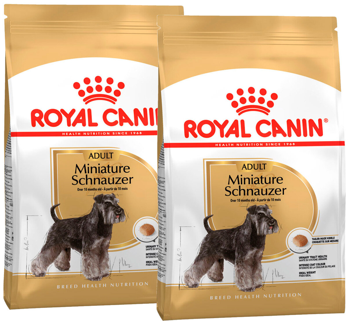 Корм сухой Royal Canin Miniature Schnauzer Adult для взрослых собак миниатюрный шнауцер, 3 кг x 2 шт