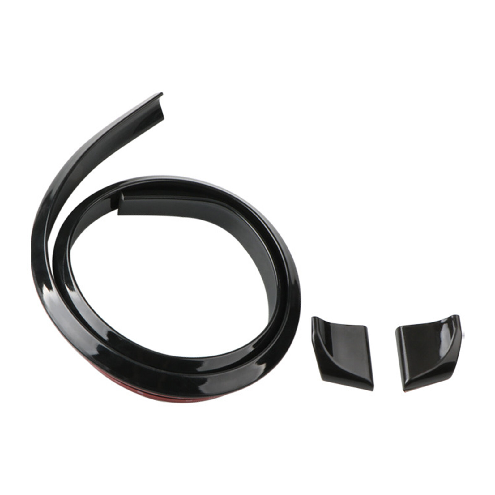 Универсальный реар спойлер крыло автомобильное резина губа реар крыша губа трим кит матовый черный углеродное волокно полоса бар, размер 150x3.5, позиция спойлер/крыша/люк/багажник, вес упаковки 700G, в комплект входят 1 стикер реар крыло и 2 крышки