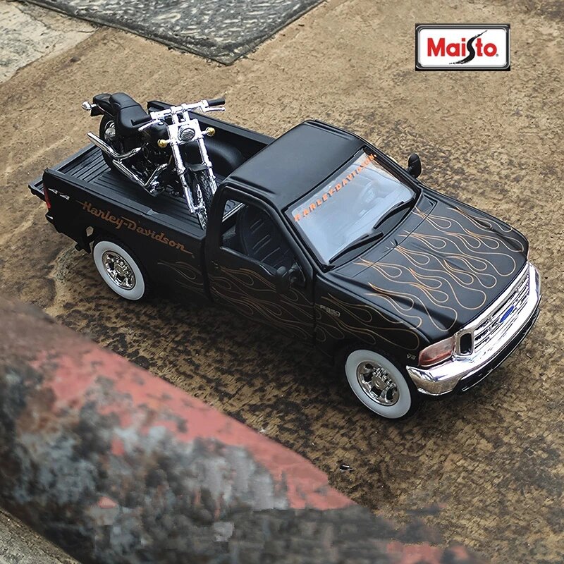 Maisto 1:24 Ford F1 Пикап черный Harley-Davidson