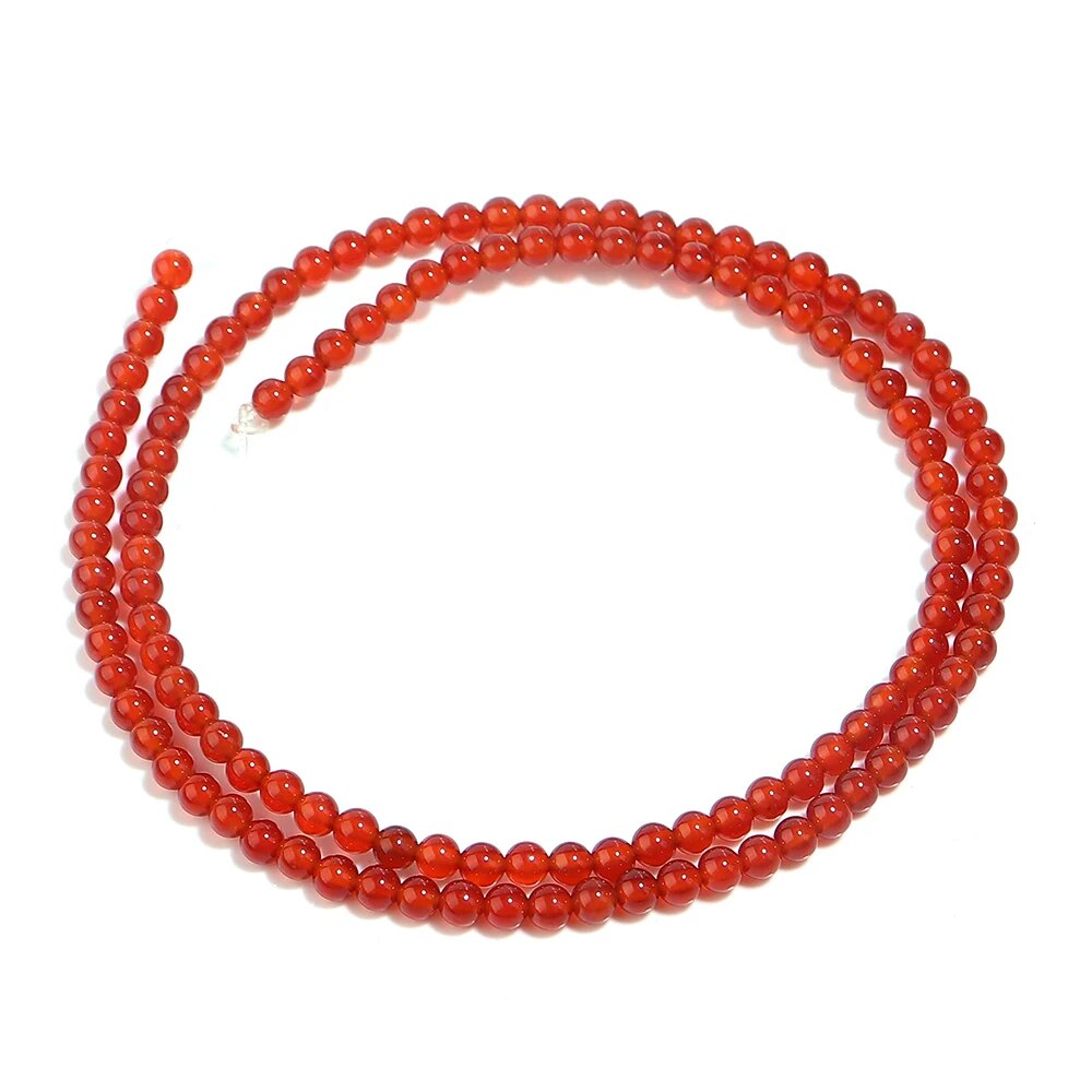 Бусины из красного сердолика и агата 4/6/8/10/12 мм DIY Оранжевый, 3mm 120pcs