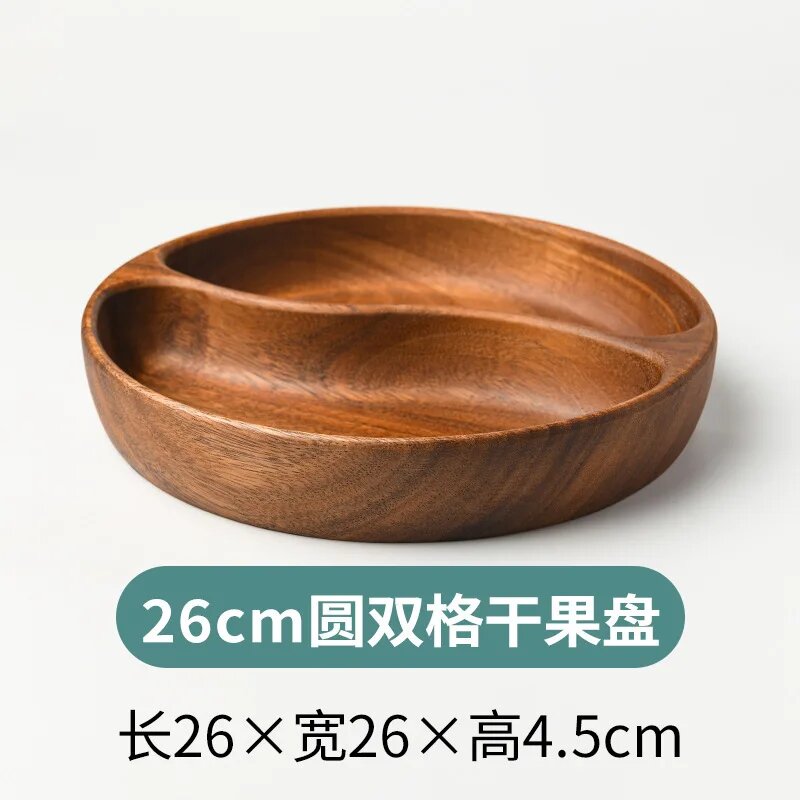 Деревянная тарелка из акации D--26cm