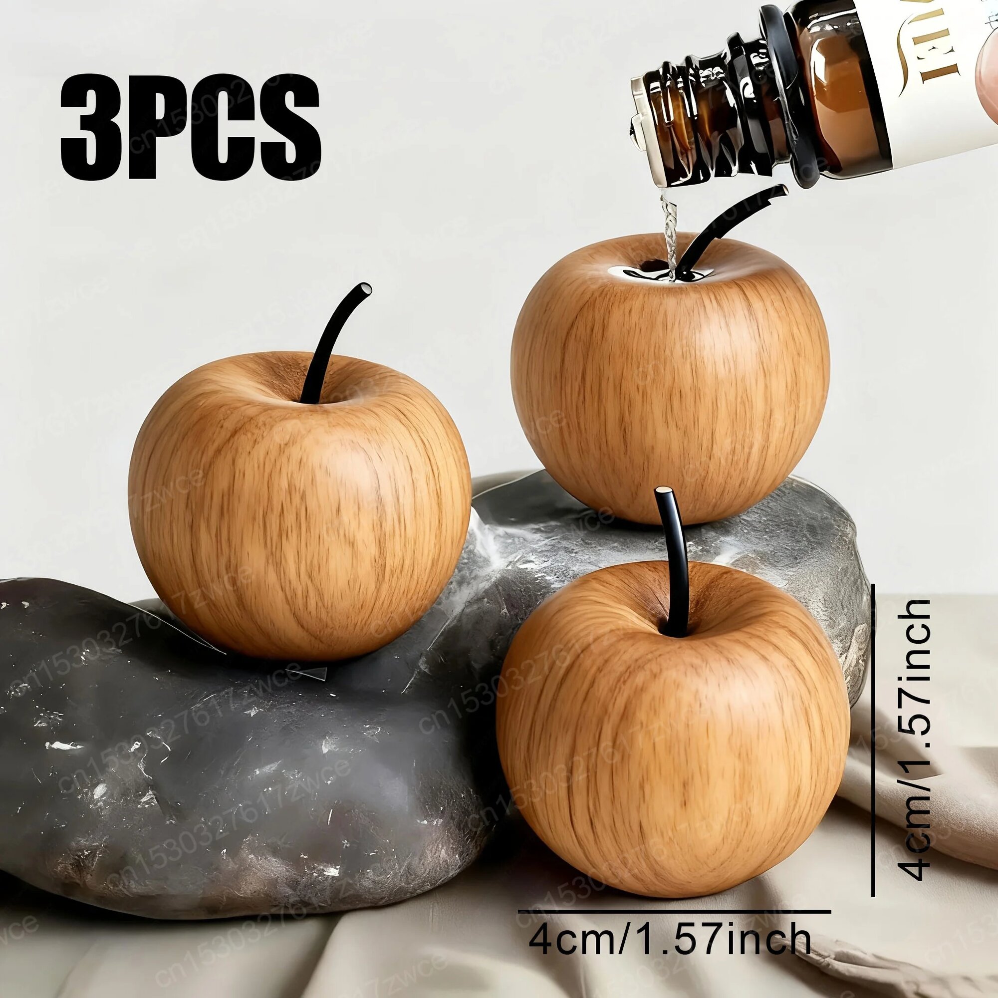 Деревянный диффузор Apple, аромат White Apple, 3шт
