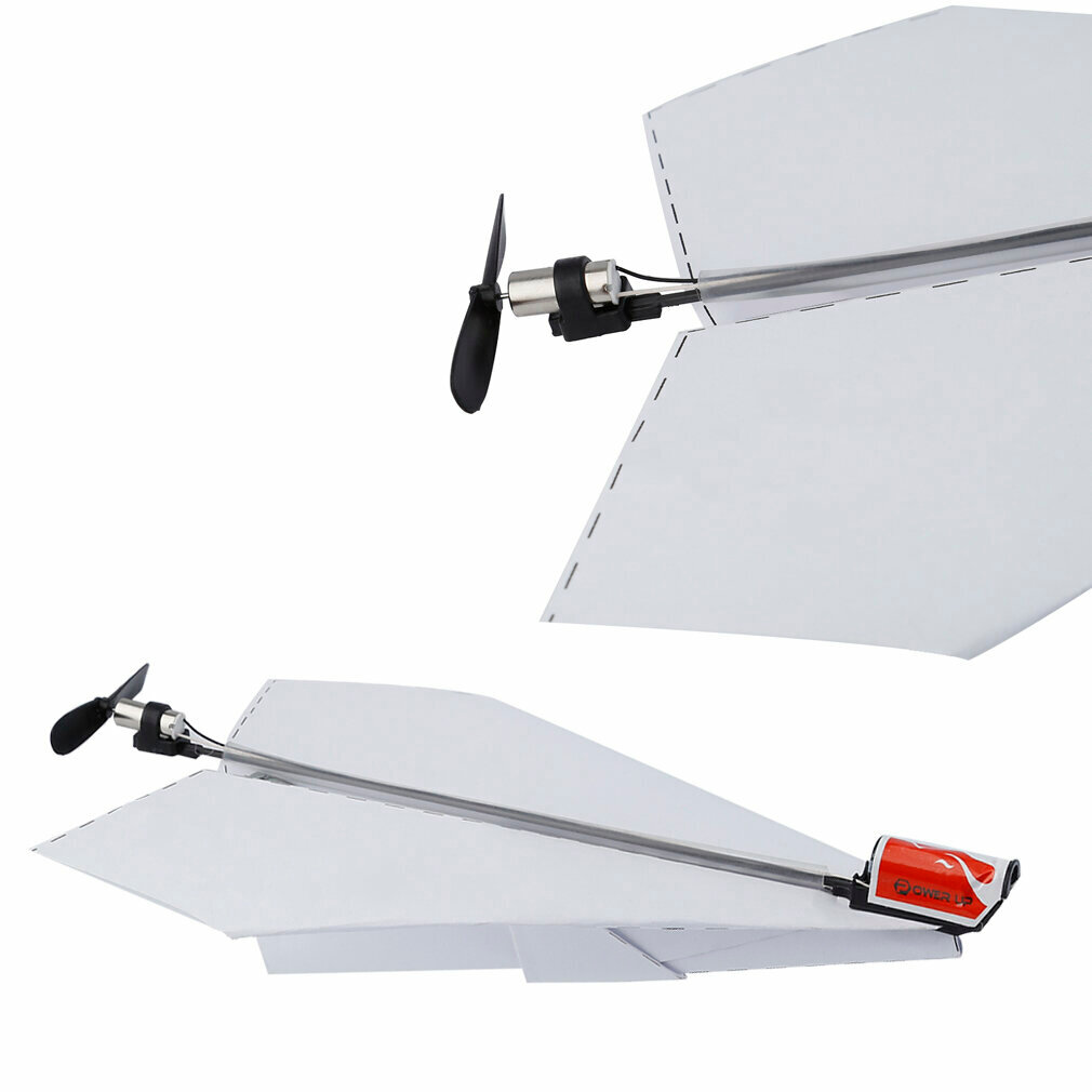 Интеллектуальный подарок для образовательной модели дистанционного управления электрическим бумажным самолетом (белый)