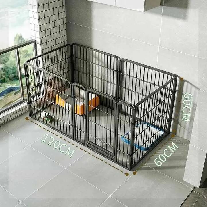Усиленный вольер для собак, кошек, кролика. Металлическая складная клетка для крупных, средних и мелких пород домашних животных. Уличная будка для щенков и котов. 6 секцийещё
