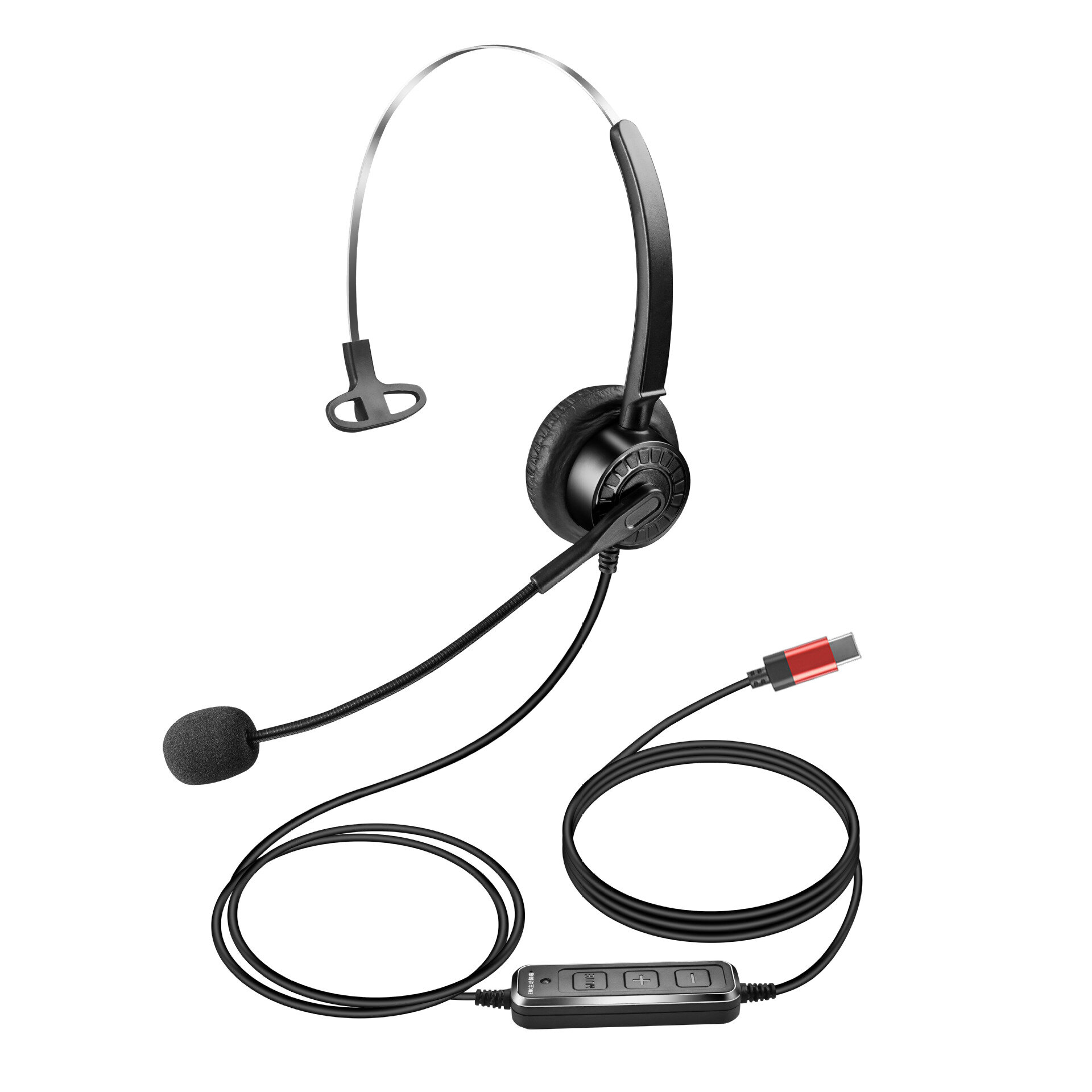 VH600 Гарнитура для оператора колл-центра, телемаркетинга, обслуживания клиентов, компьютерная USB Type-C гарнитура с микрофоном