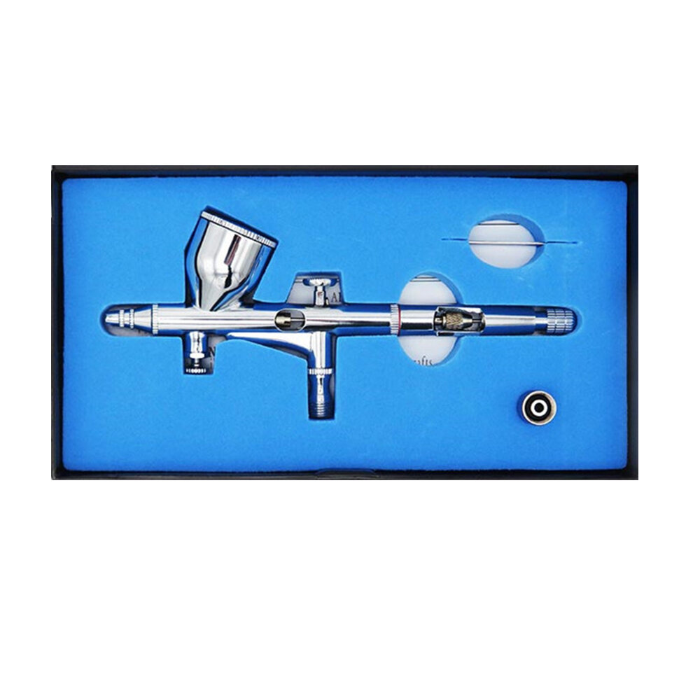 Набор для эйрбршинга с гравитационным питанием двойного действия 0.2mm с чашей для жидкости 9cc для окрашивания моделей, тату, украшения тортов, маникюра, макияжа Type 3