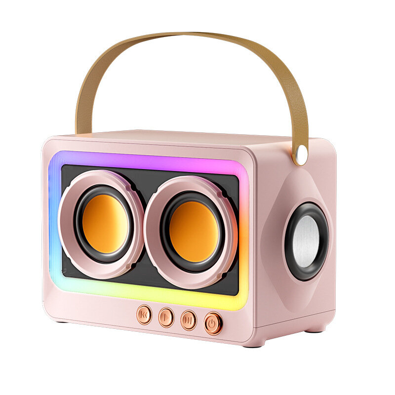 Мини-портативный беспроводной динамик с RGB-подсветкой, слотом для карты, воспроизведением через USB и связью TWS для