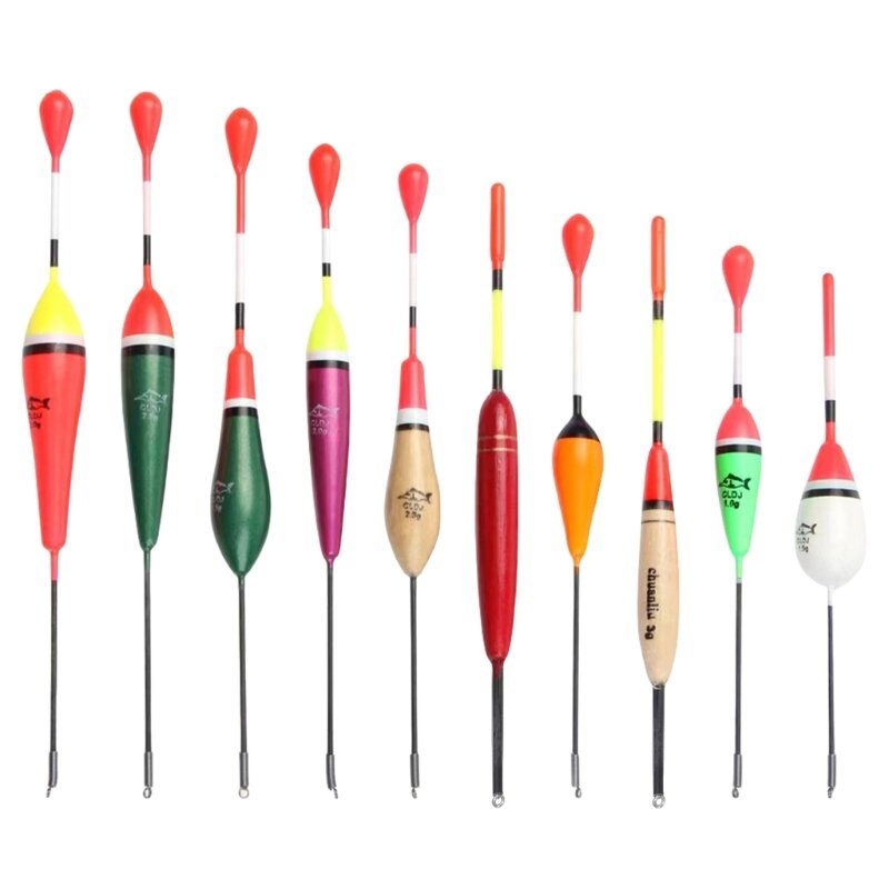 10шт Длиннохвостый Рыболовный Поплавок Набор Рыболовных Поплавков Овальная Пена Рыболовный Поплавок Буи Поплавочная Пробка Рыболовные Аксессуары