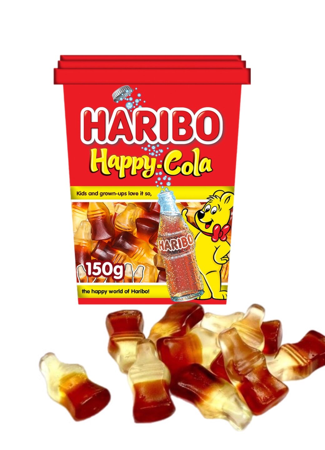 Haribo Happy Cola Мармелад жевательный \ Харибо хеппи кола 150г банка (Турция)