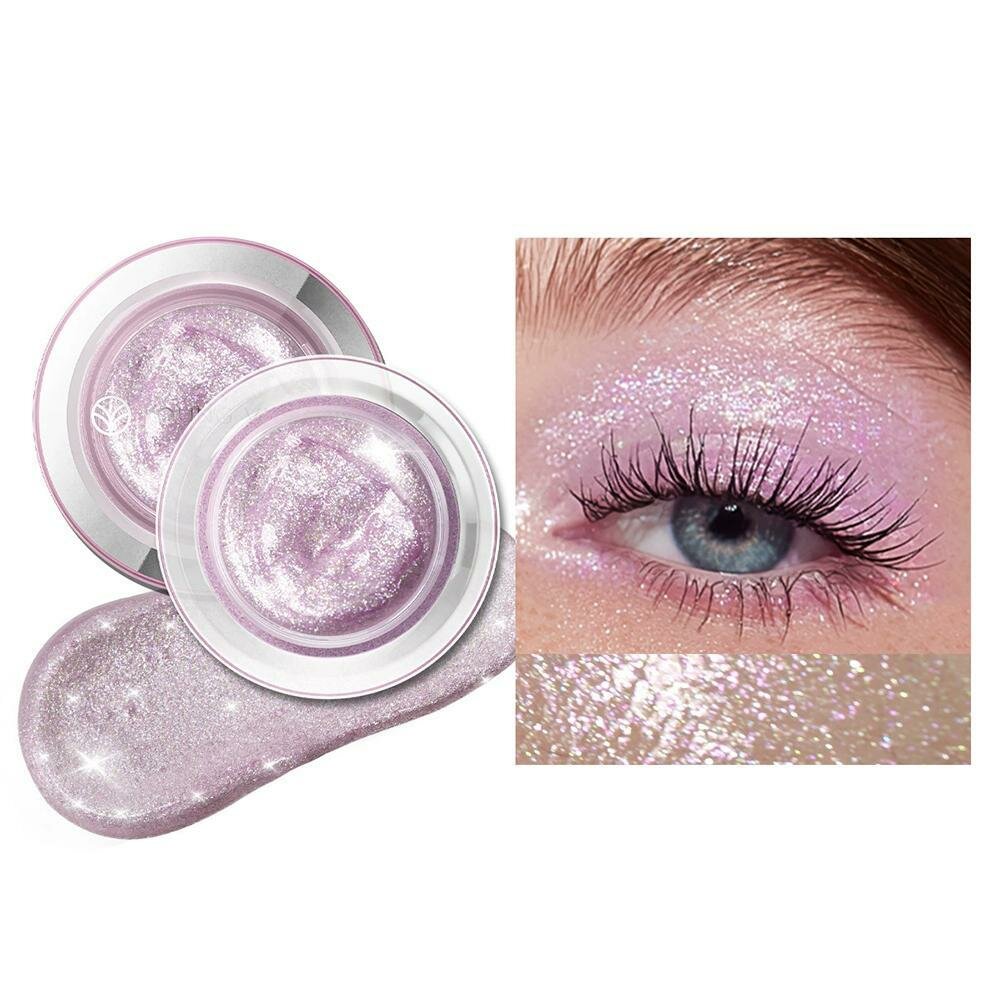 Гелевые жидкие тени для век Одно нанесение яркий насыщенный цвет Мелкосферический сияние, хайлайт эффект