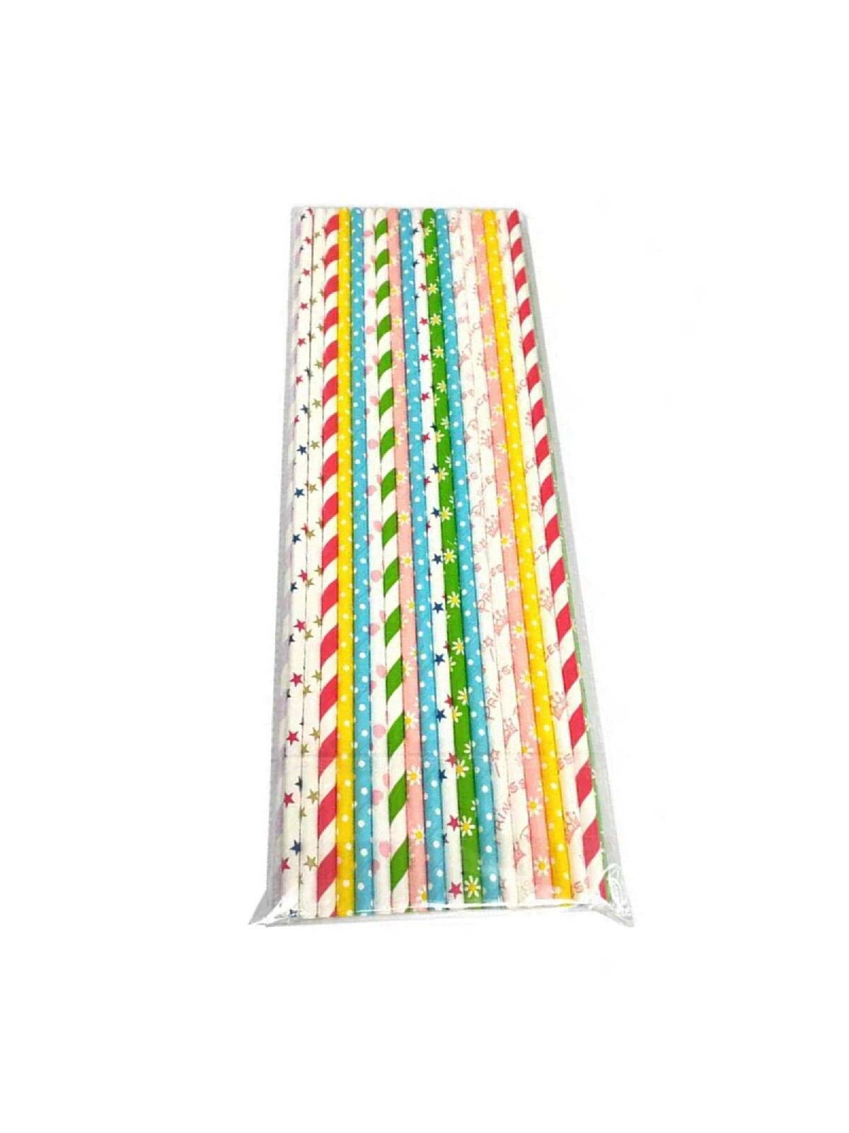 Биоразлагаемые бумажные соломинки для вечеринок Одноразовые трубочки для сахарной ваты