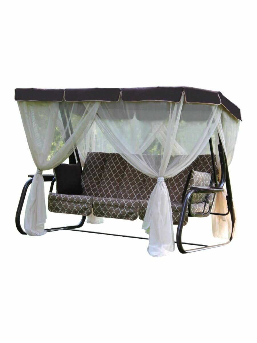 Качели садовые взрослые Olsa Родео-4 с1733, 3 местные, мебель для дачи и сада, для улицы