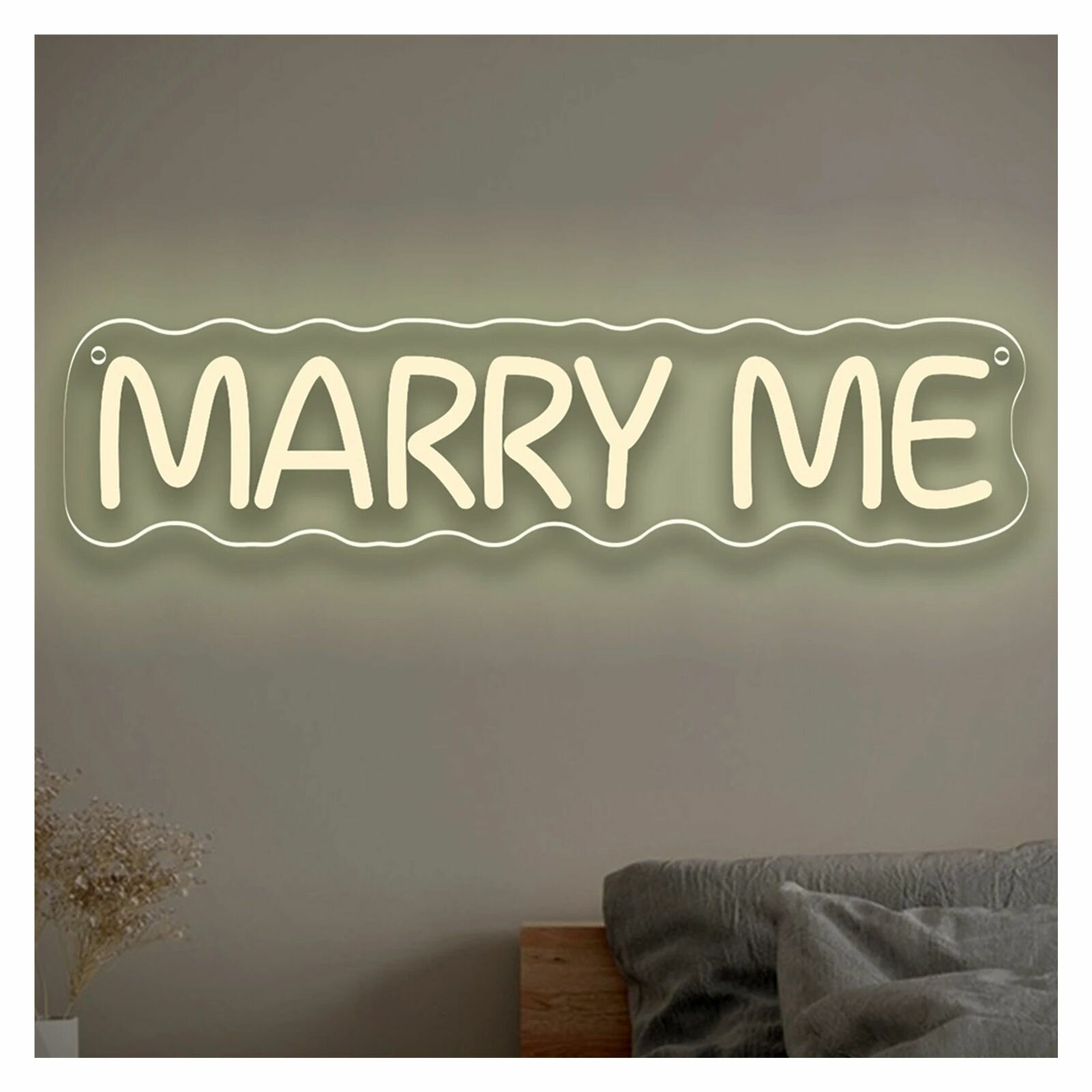 Неоновая Вывеска Marry Me 40.6x9.5cm