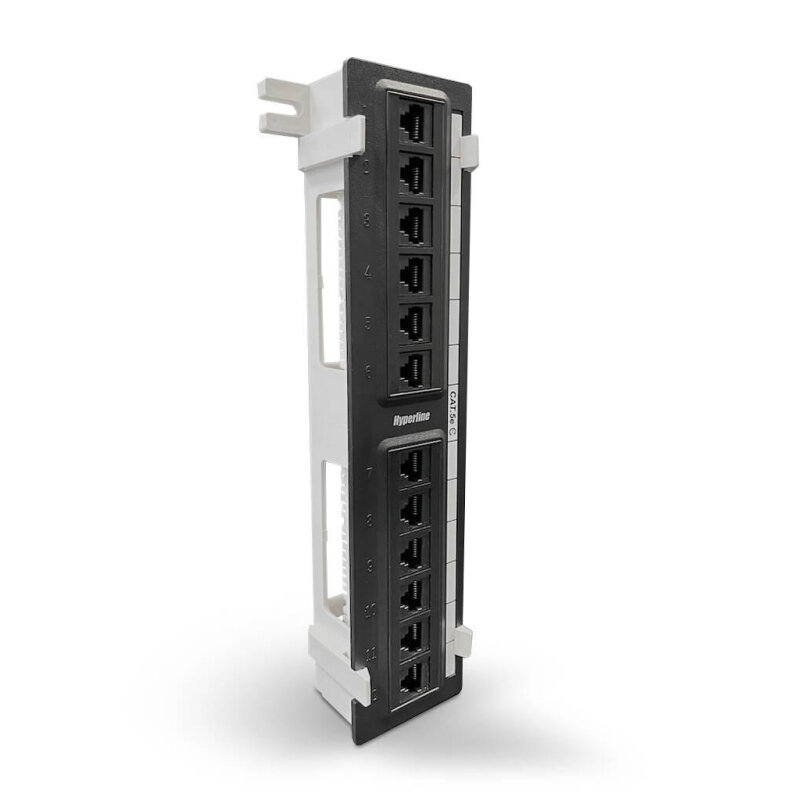 Патч-панель Hyperline настенная PPW-12-8P8C-C5e, 12 xRJ-458P8C, кат.5e