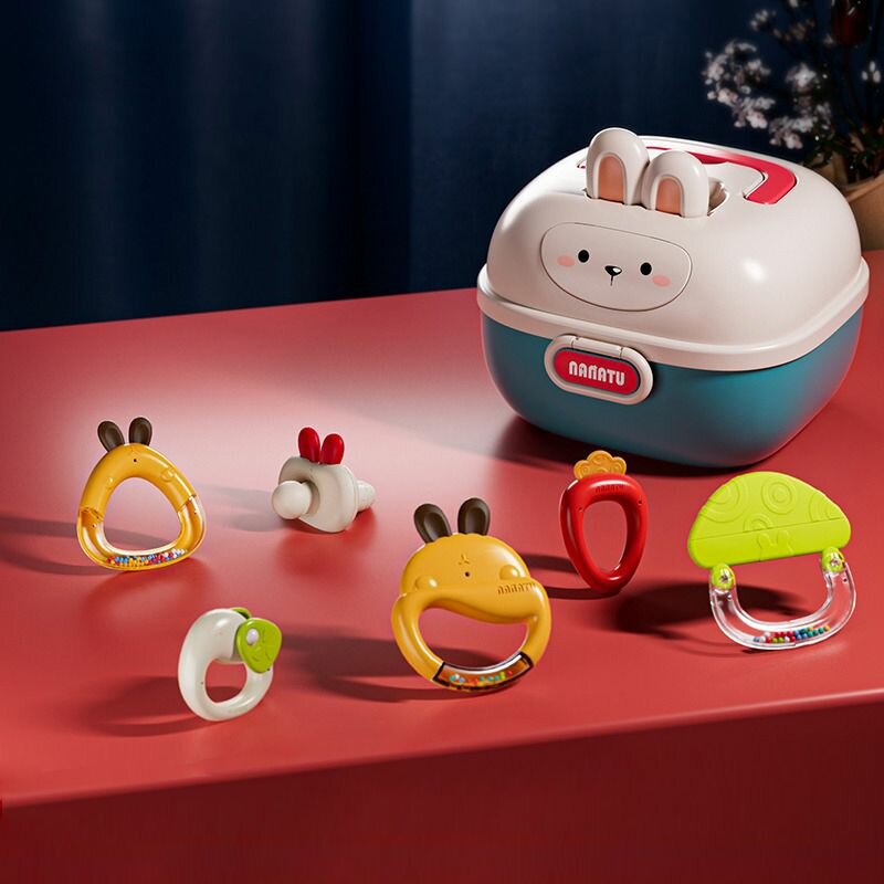 Детские игрушки-прорезыватели, устойчивые к укусам MOOZ HEALTH Набор из 6 штук