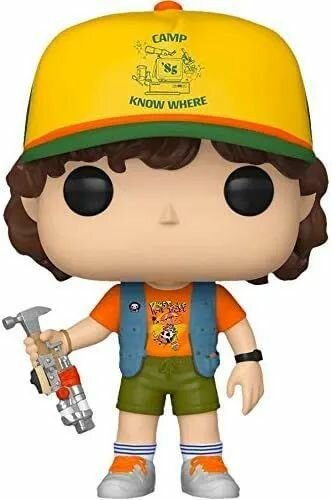 Фигурка Funko POP! Телевидение: "Очень странные вещины" - Дастин с молотком (Dustin with Walkie Talkie), 828-й номер, 10 см