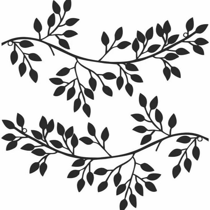 Настенное украшение из металла в виде листьев, виноградной лозы и оливковых веток для декора стен, подходит для Amazon