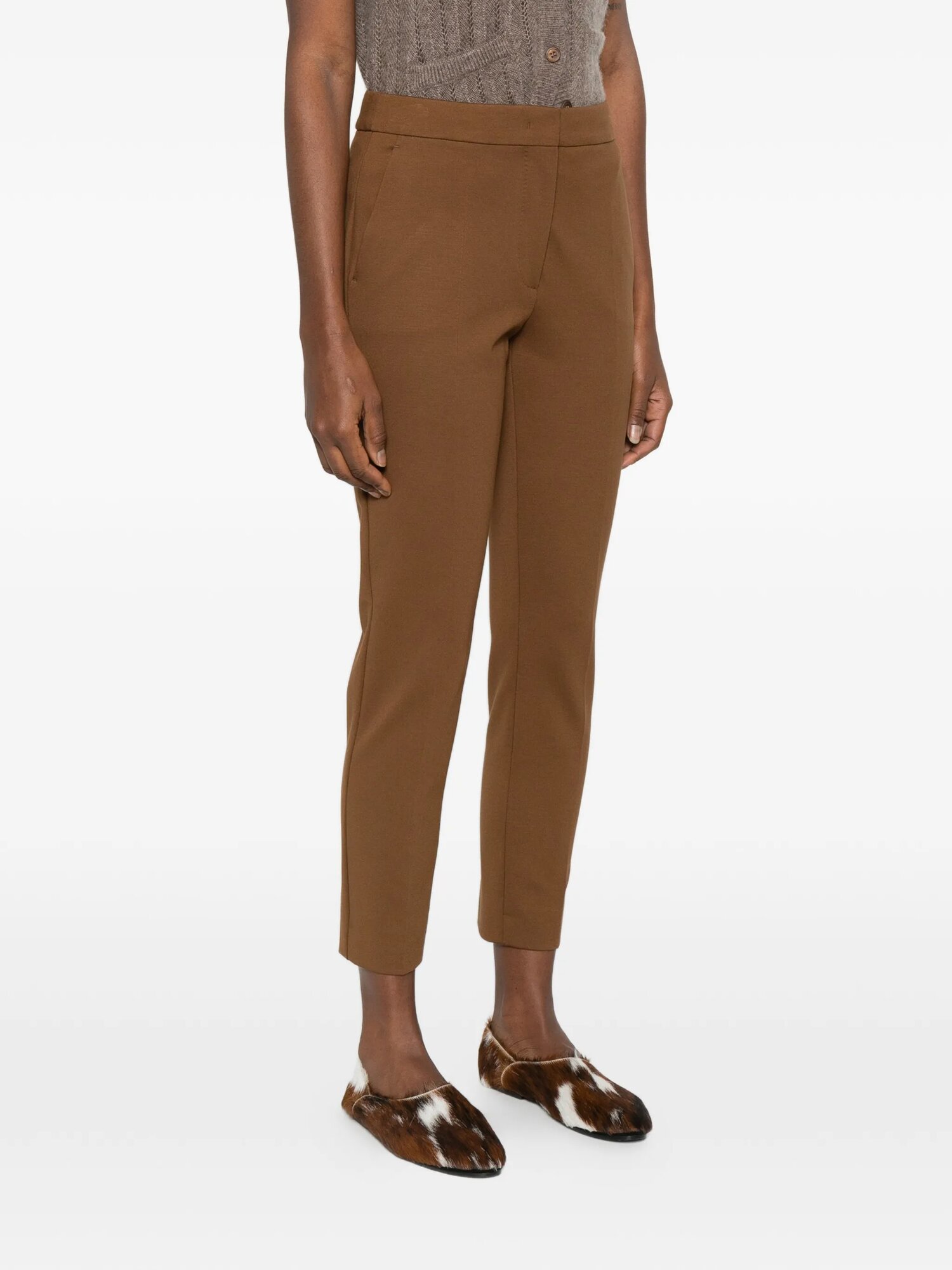 Брюки классические Max Mara, размер 42, коричневый — фото 1