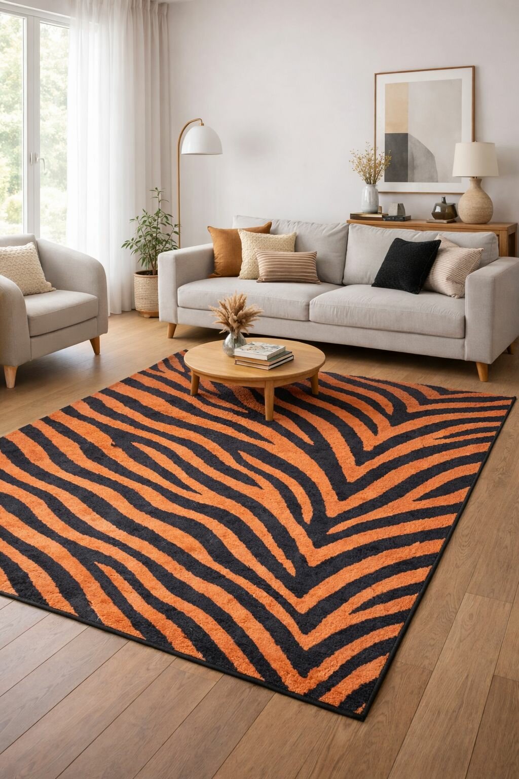 Ковер палас на пол настенный размер: 2,0х3,0 м (200 х 300 см) безворсовый в спальню гостиную на кухню на стену шкура