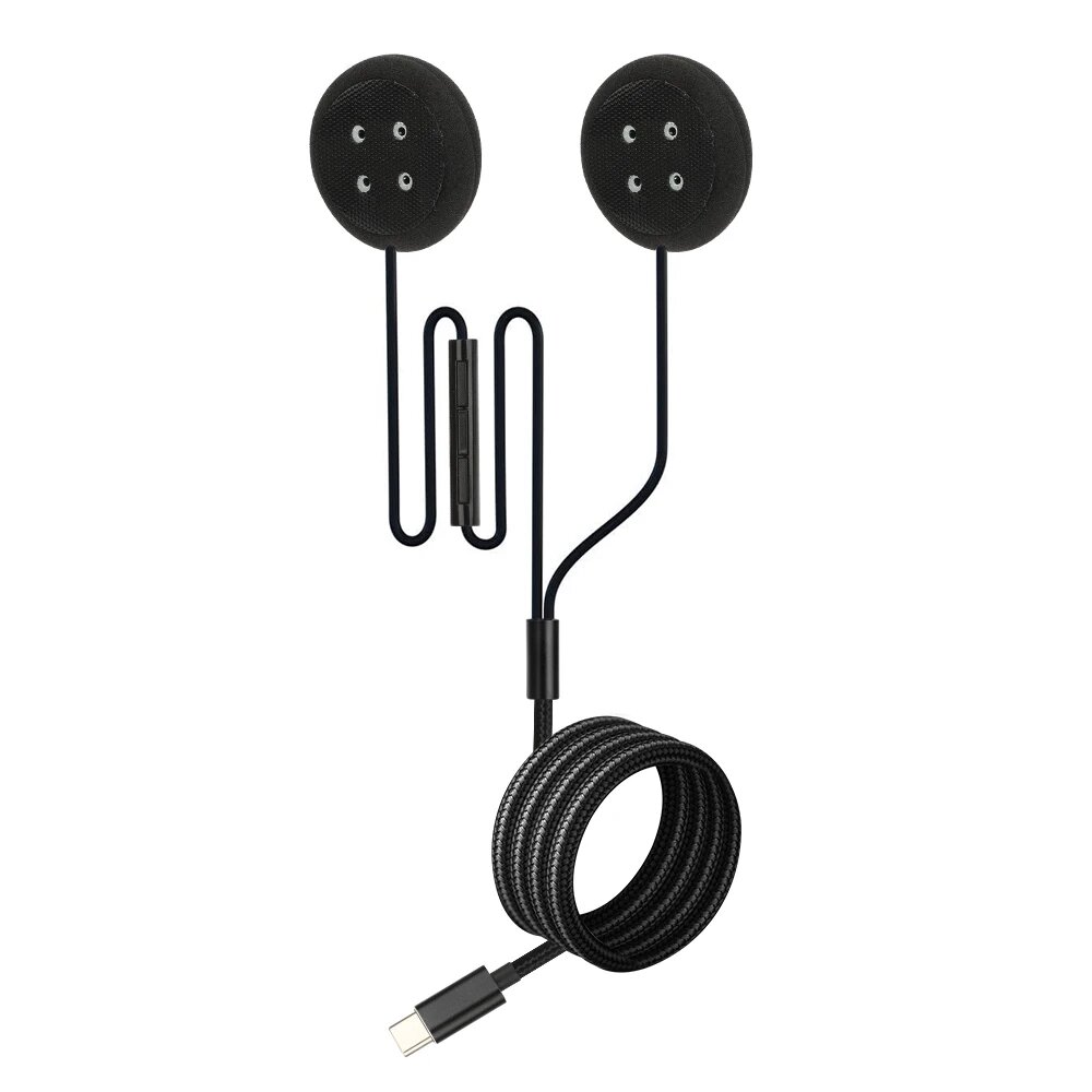 3,5 мм прямая головка типа C, гарнитуры для шлемов, микрофон, встроенный двойной Type C Audio Jack