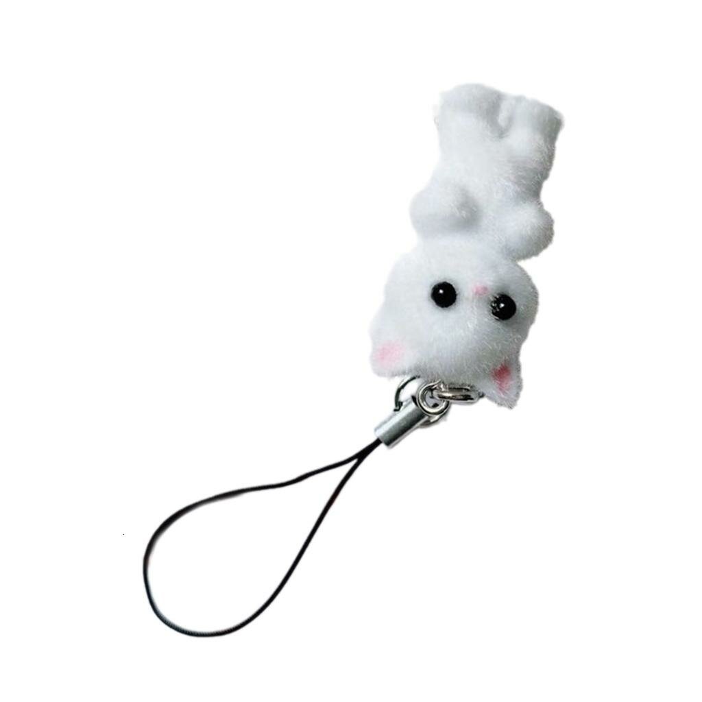 Кошачий брелок с мультяшным дизайном, Белый - Стиль шнурка