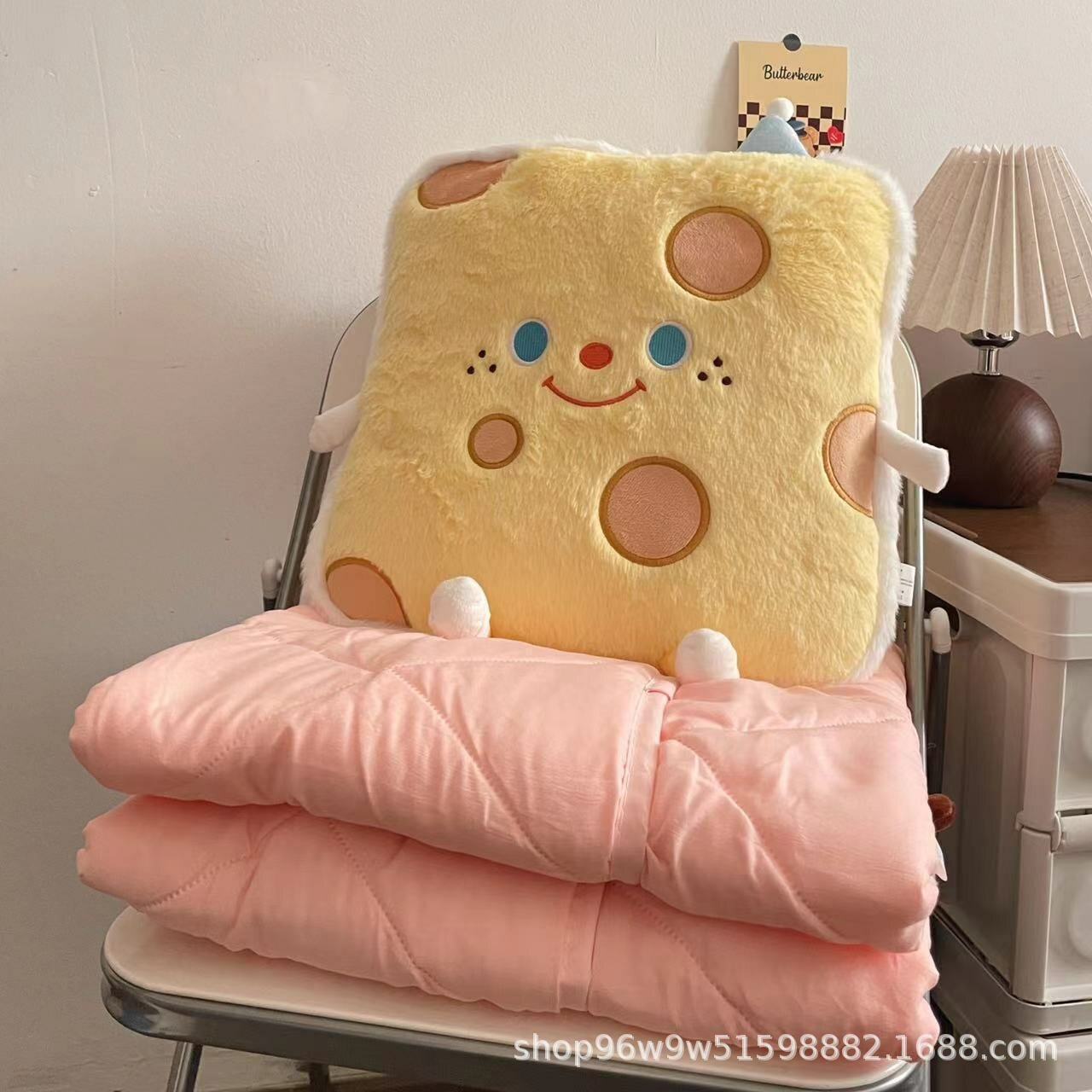 Двухсторонняя подушка и одеяло для обеденного перерыва, утолщенная складная подушка для автомобиля, офисное одеяло для сна, двухв-одном подушка