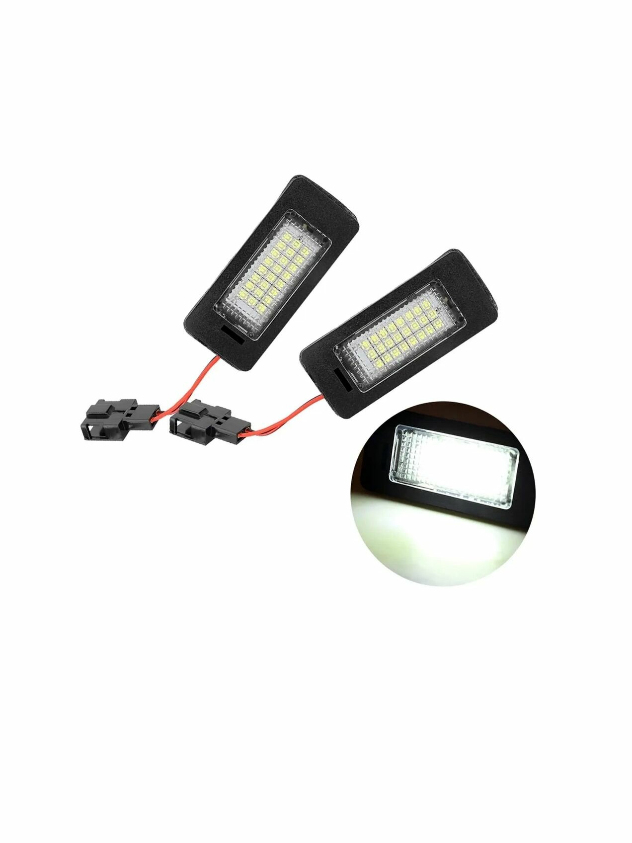 Фонари светодиодные 8T0943021 (ошибку не дают!) освещения заднего номера (2 шт.) для PORSCHE Panamera (970) 2009-2016 г. в.