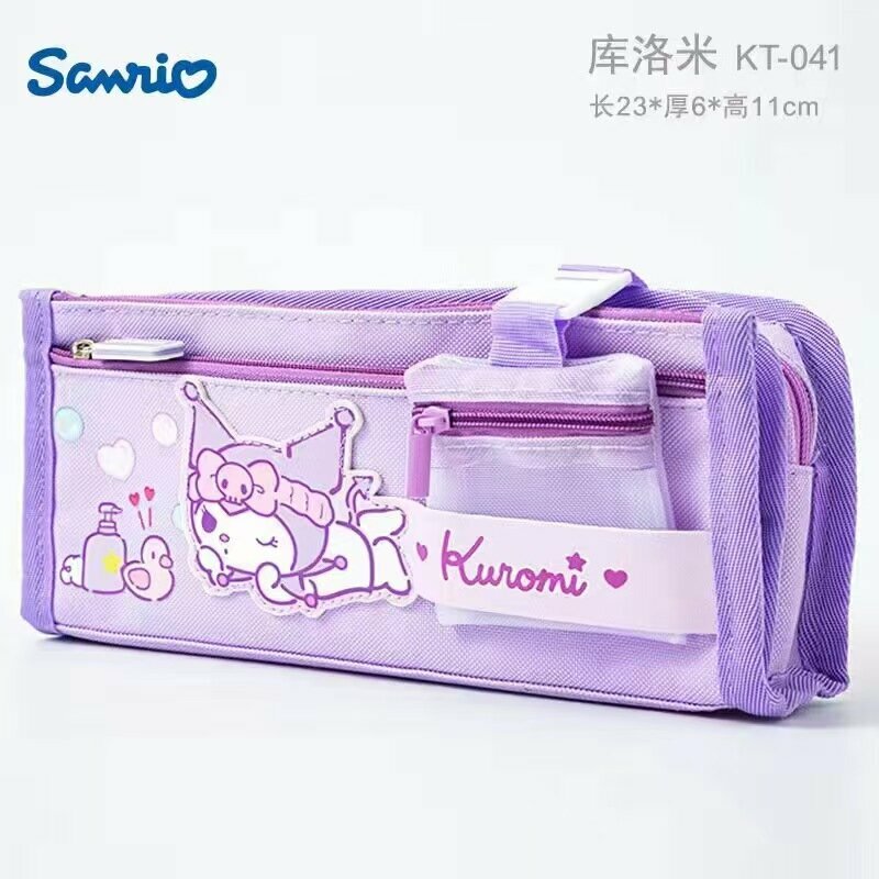 Пенал Hello Kitty Kuromi Sanrio, откидная планка, фиолетовый, для девочек