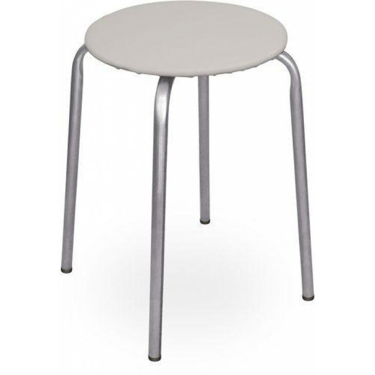Табурет МЕТ каркас эконом на 4-Х опорах (кругл СИД) ТЭ2/С серый НИКА