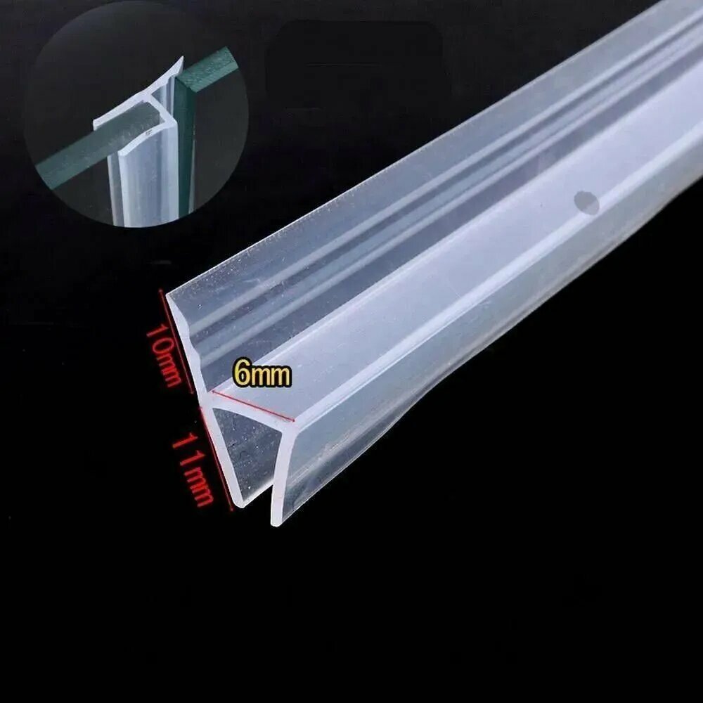 Силиконовая резина уплотнительная лента для душевой кабинки, безрамной стеклянной двери, окна, уплотнители, термостойкий ограничитель сквозняка,3 метра