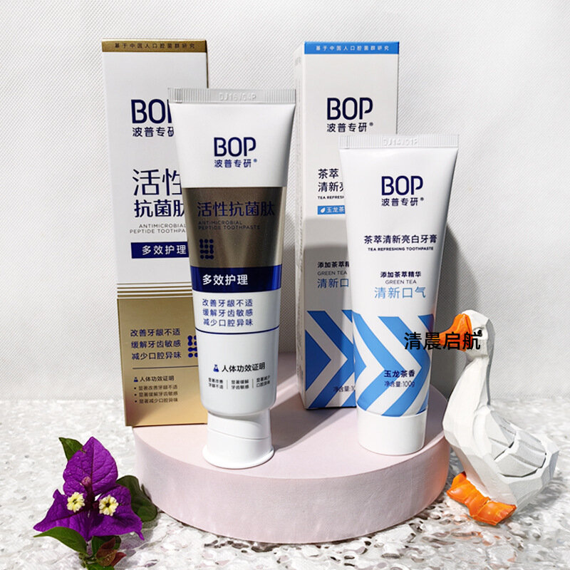 ⭐Зубная паста Bop, оптовая коробка для взрослых и детей, домашняя активная антибактериальная пептидная паста с фтором для свежего дыхания⭐