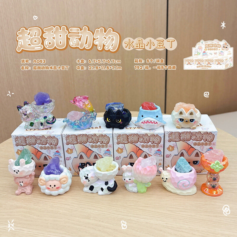 Meow Realm Aroma Crystal Blind Box Креативная фигурка котенка Модная игрушка Плавающий кристалл из смолы Настольное украшение