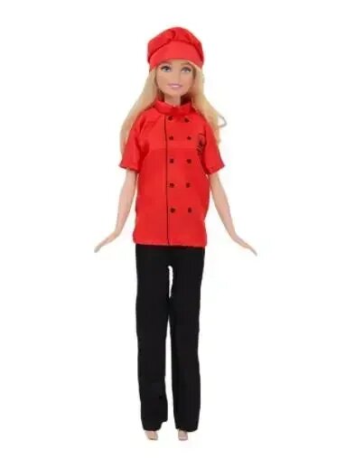 Кукла Barbie повар, красный костюм, KD9 65C