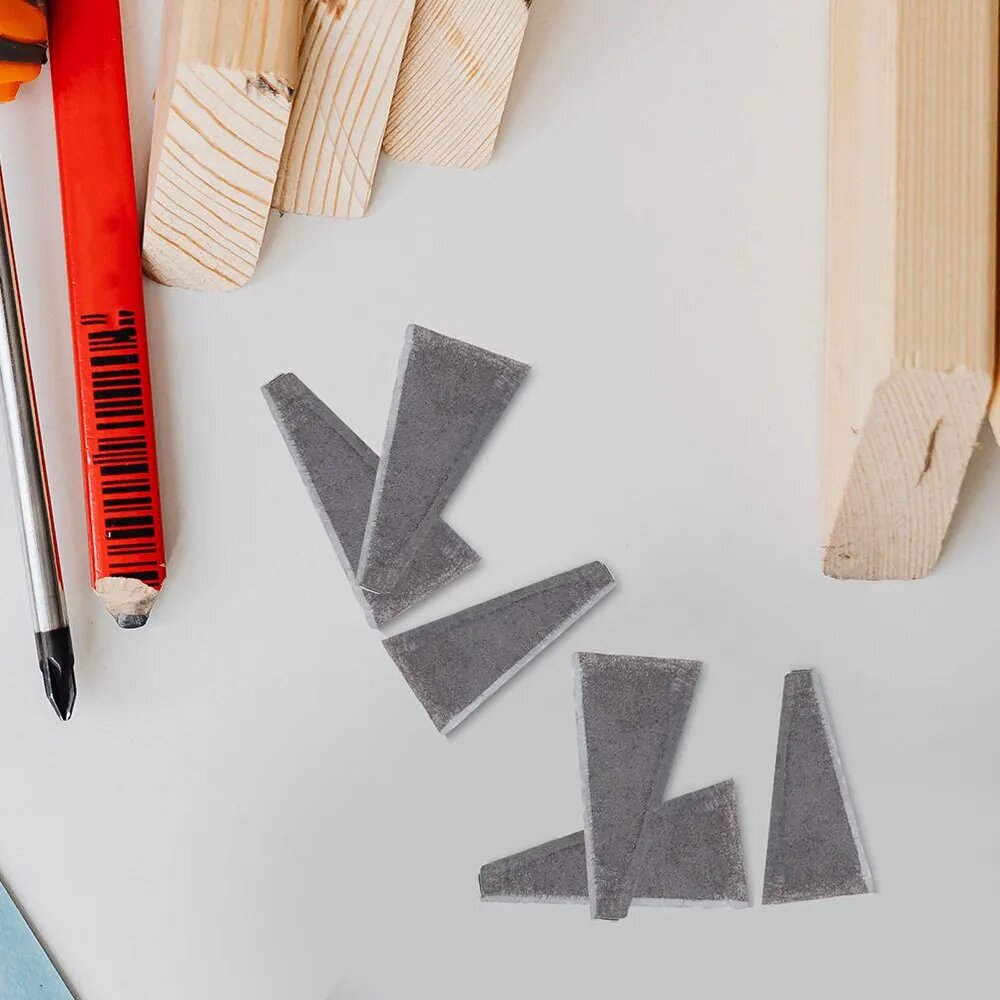 Стальные клинья для установки и усиления инструментов размером 2,30 x 1,00 X 0,20 см комплектом 10 штук