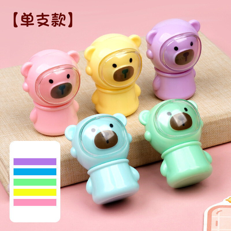 Креативная ручка-маркёр с комбинированным дизайном, мультяшная кошачья лапка/цветок/осьминог/сердце/медведь, цветной маркер для детского дневника