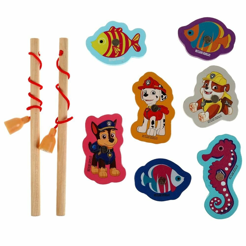 Деревянная игрушка-рыбалка Щенячий патруль , Буратино