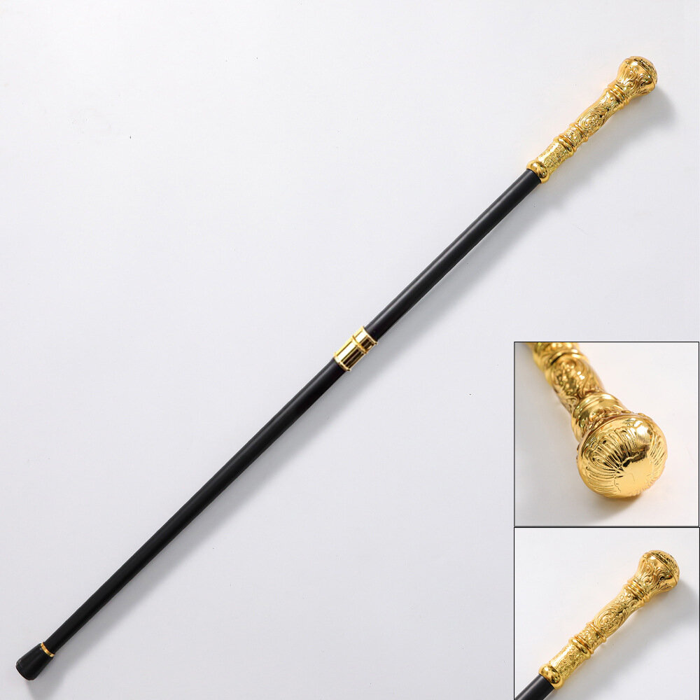 Трость Лолита с золотым круглым наконечником, металлическая трость для джентльменов, двойная секция, реквизит для косплея