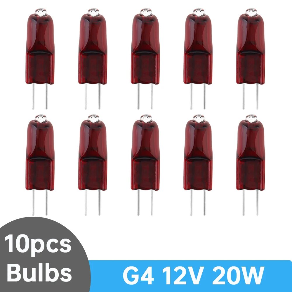 10 шт. Инфракрасные галогенные лампы G4 12В 20Вт 12V 20W