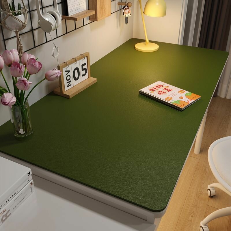 Коврик для стола из кожи однотонного цвета, водонепроницаемый, без запаха, для обеденного стола, учебного стола, компьютерного стола, ремонтный стол, износостойкий