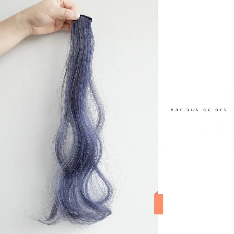 Прядь для волос синяя 55/60 см, Цвет: 1pc Blue