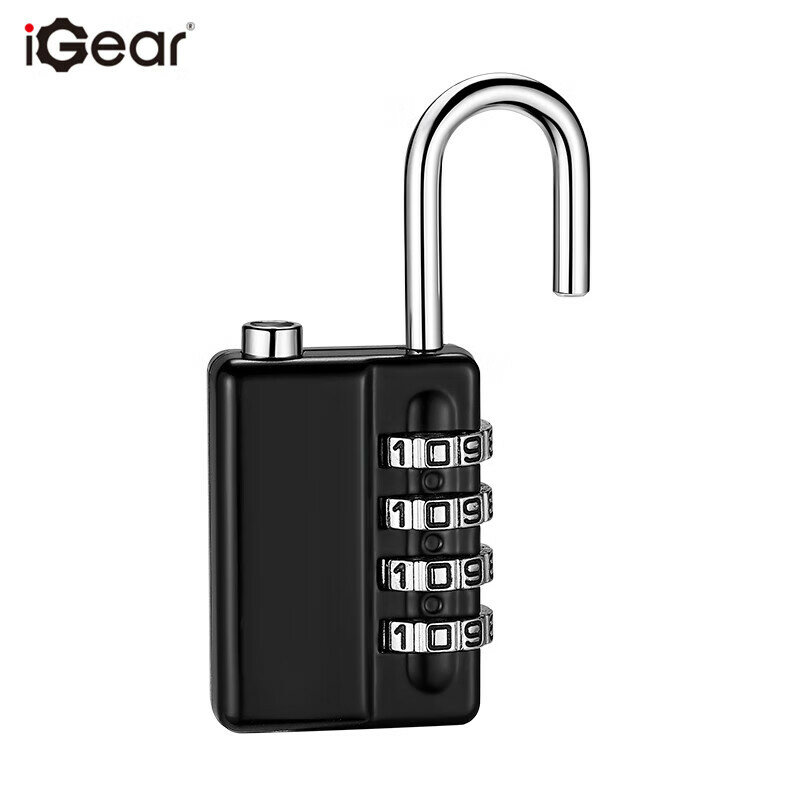 IGear Large Four-Digit Combination Padlock, Storage Cabinet Lock, Rust-Resistant Lock, Gym Dormitory Door Lock, Toolbox Lock, with Security Key