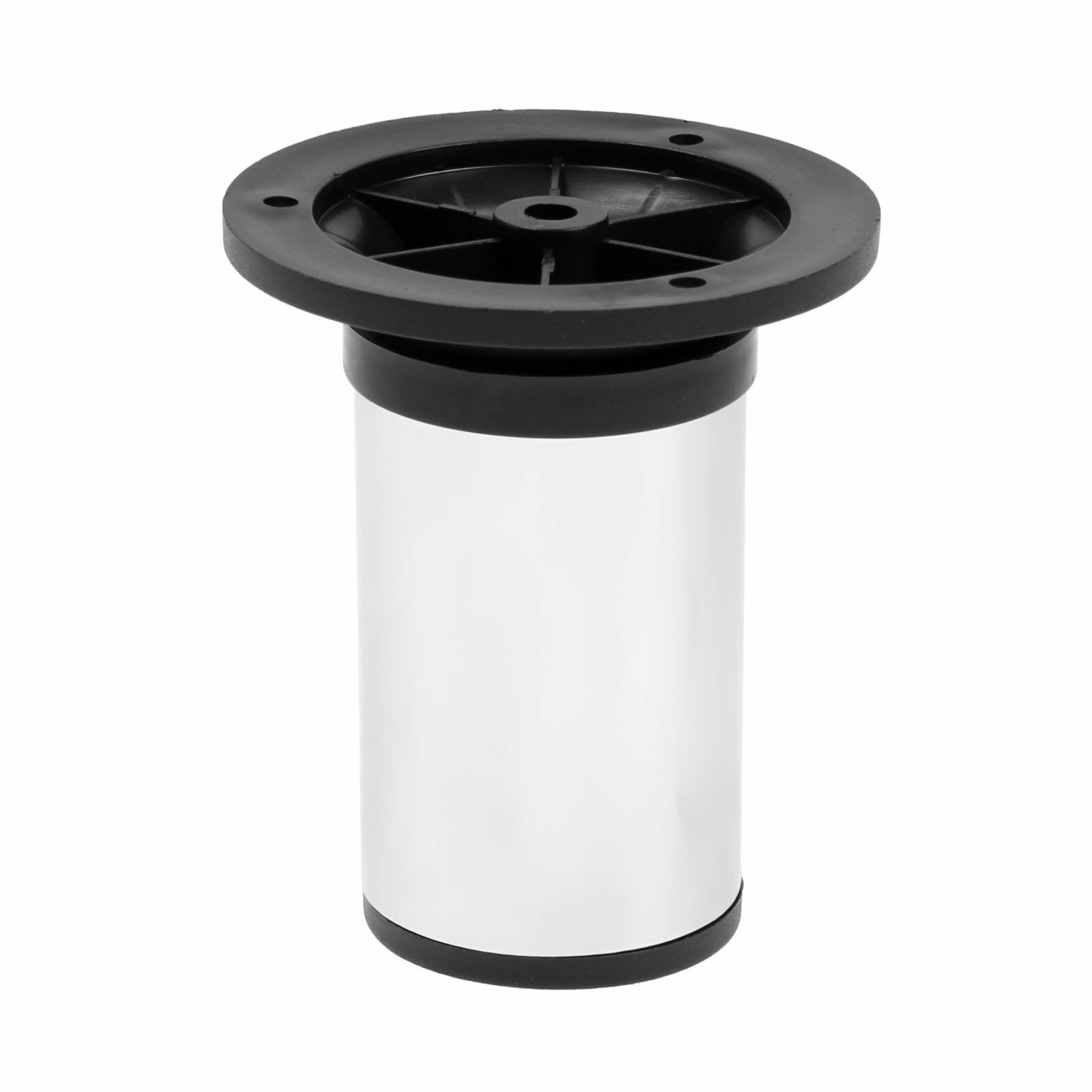 Опора регулируемая OR=001CR d=50 мм, H=100 мм, цвет хром, размер упаковки: 8.5 x 8.5 x 10 см.