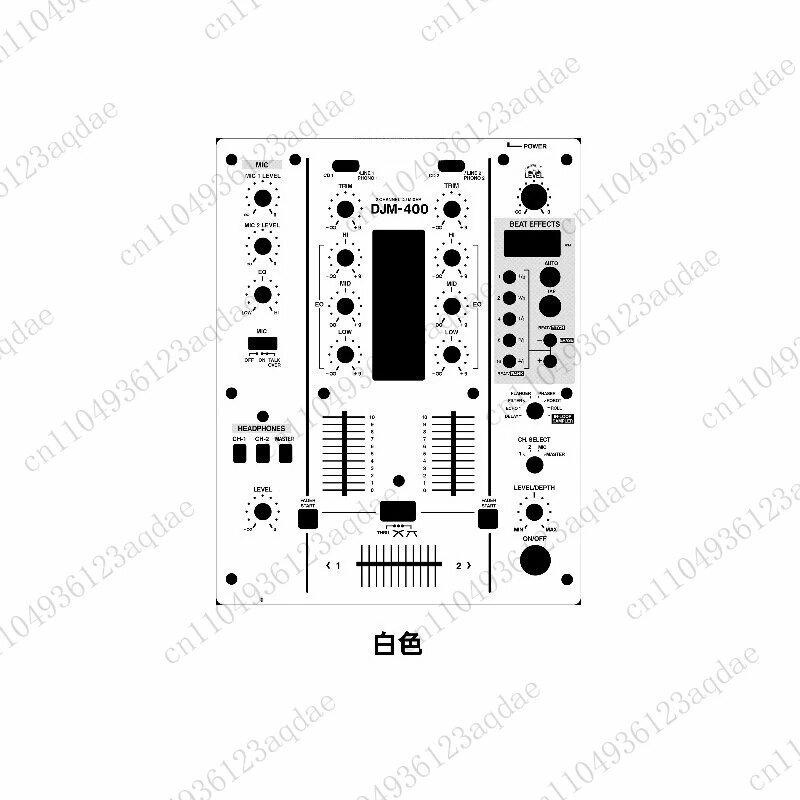 DJM-400 Белая наклейка на корпус