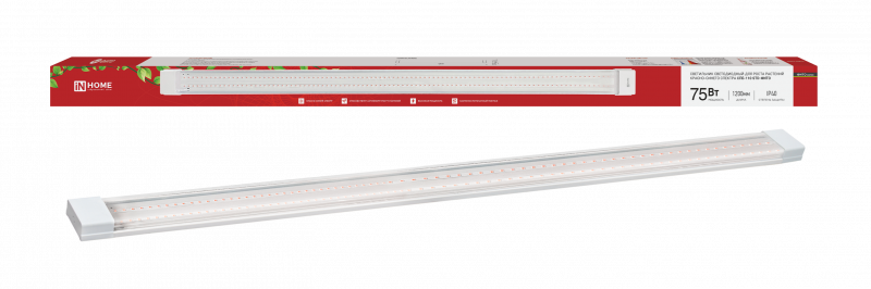 Фитолампа для растений светодиодная СПБ-110 std-фито красно-синий спектр 75Вт 1200мм IP40 IN HOME