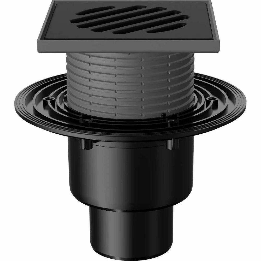 Сливной трап Fachmann T 310.0 PHsB 145x145 регулируемый, с гидрозатвором, вертикальный выпуск 04.057