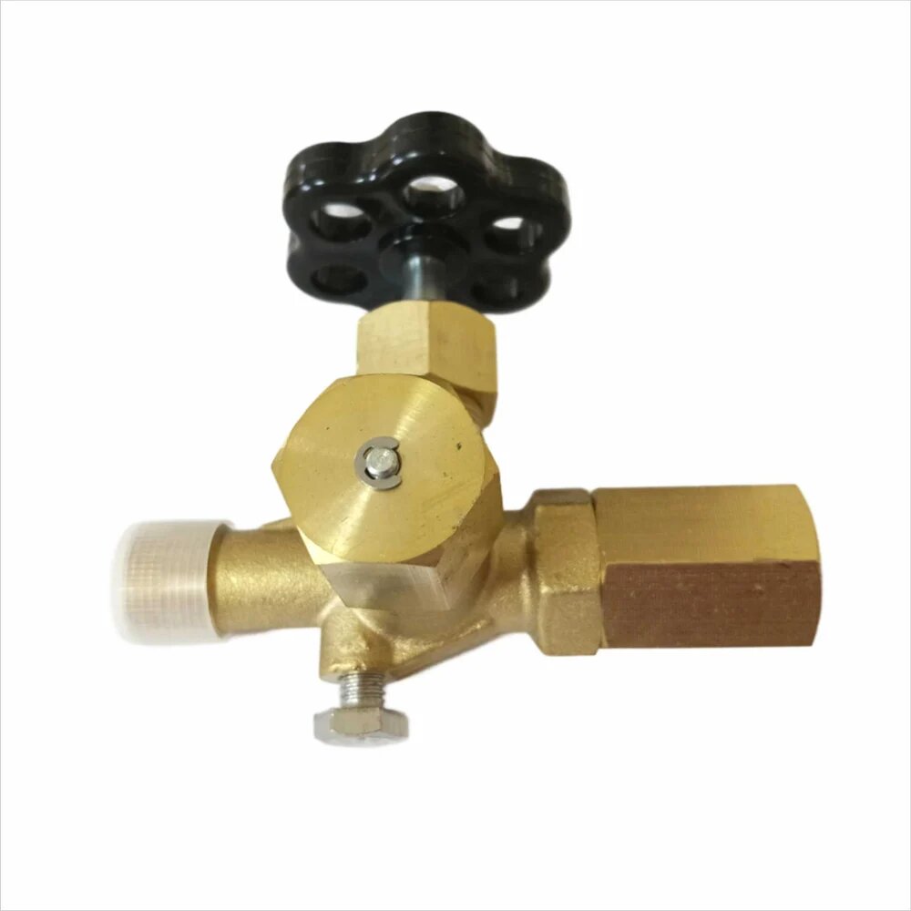 Клапан типа кзим с одной муфтой VENGO М20x1,5/М20x1,5, латунная задвижка, черный флажок, резьба DN15 стандарт