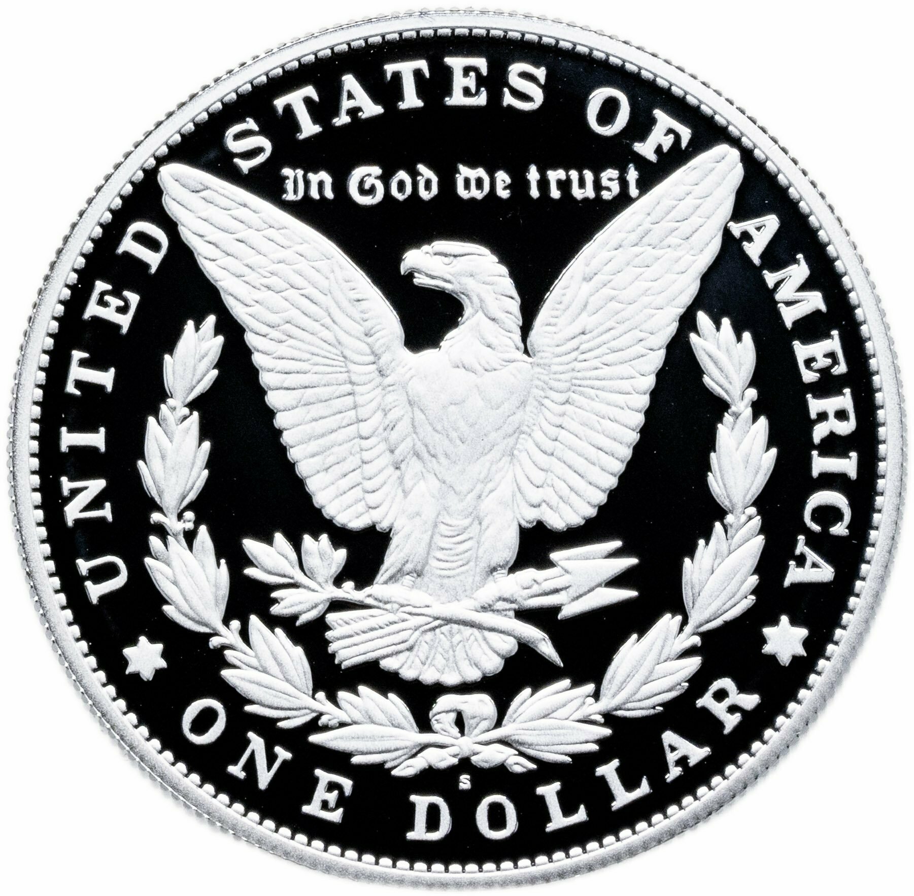 США 1 доллар 2023 S "Morgan dollar доллар Моргана" в футляре с сертификатом, Серебро 999, в сохранности Proof